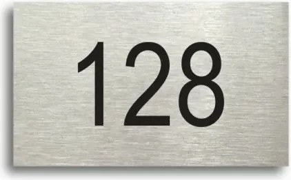 ACCEPT Číslo na dveře - typ 07 (50x30mm) - bílá tabulka - barevný tisk