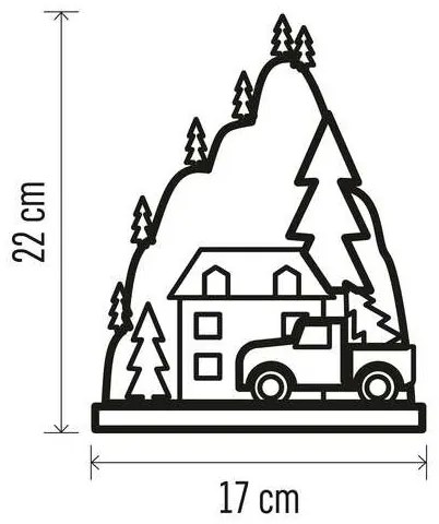 LED Vánoční dekorace 10xLED/2xAA béžová