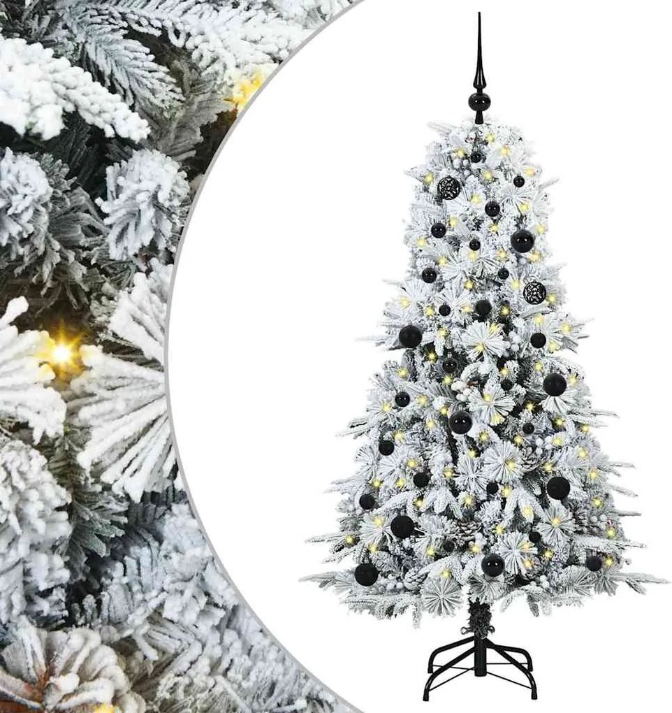 Umělý Skládací Vánoční Strom s stojanem Bílá 150 cm PE a PVC 3397472