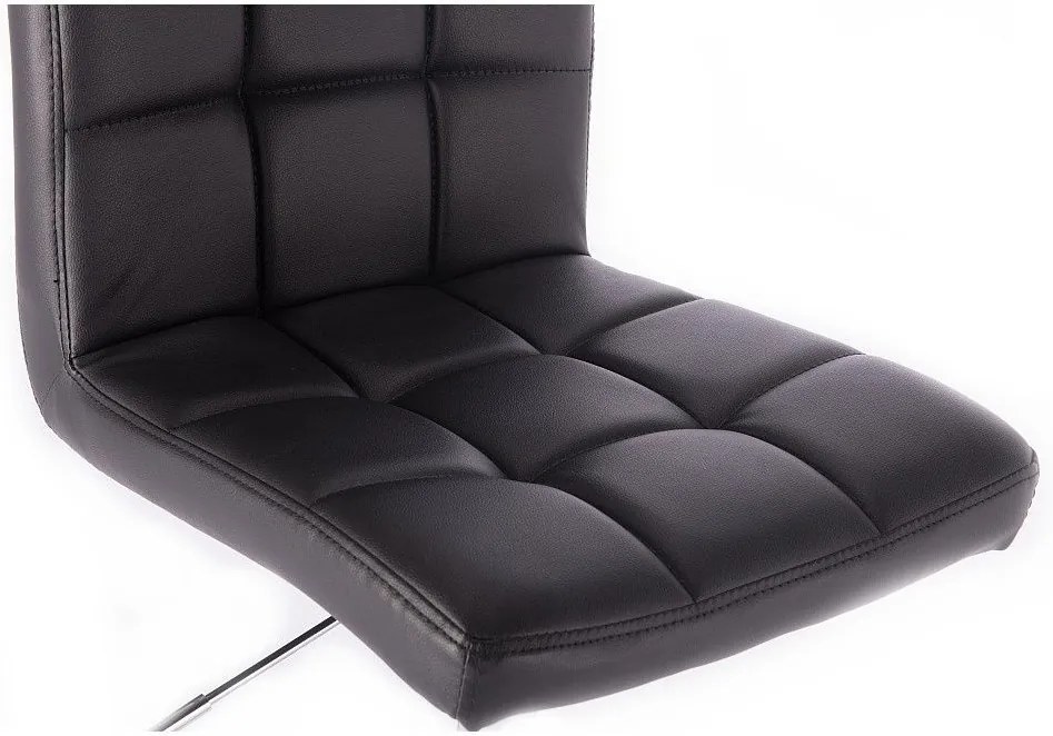 LuxuryForm DESIGN Otočná židle TOLEDO na stříbrném talíři - černá