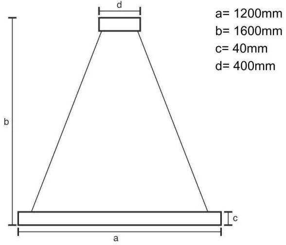 LED Lustr na lanku LED/22W/230V 4000K 120 cm jasan/masiv