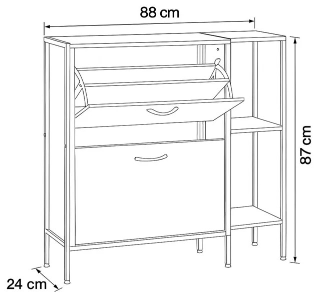 Autronic Botník ABO-G1008 Odstín: Dub