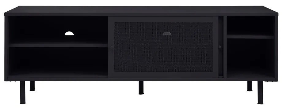 Černý kovový TV stolek 160x55x45 cm Veep – Unique Furniture