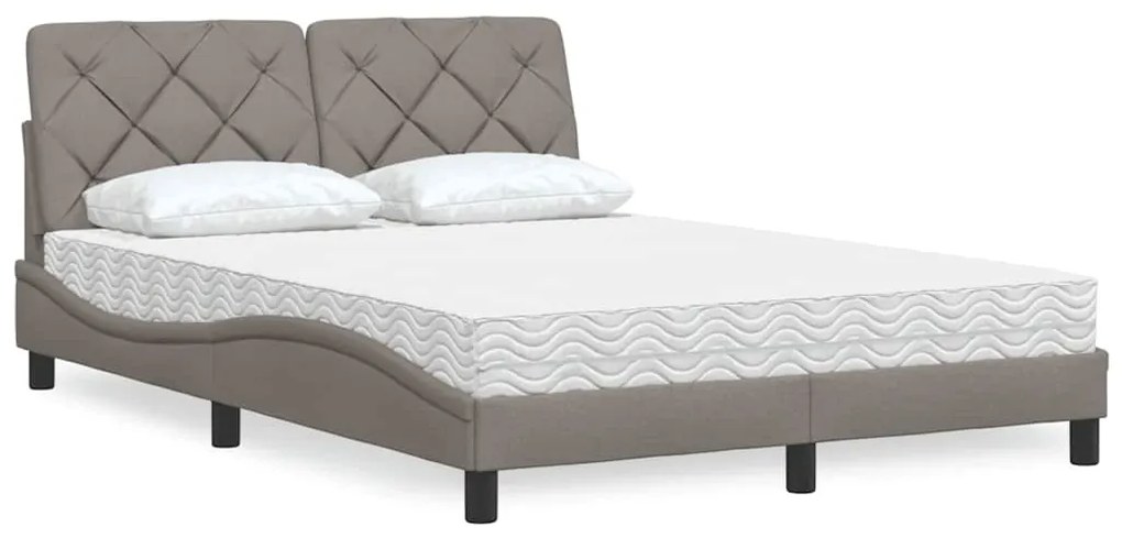 Postel s matrací taupe 140 x 190 cm textil 3310738
