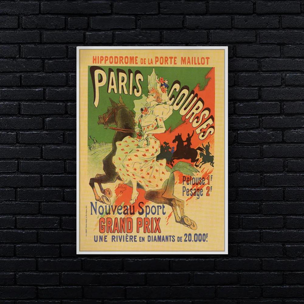 Retro plakát Hipodrome de la Porte Maillot, Kurzy Paříže