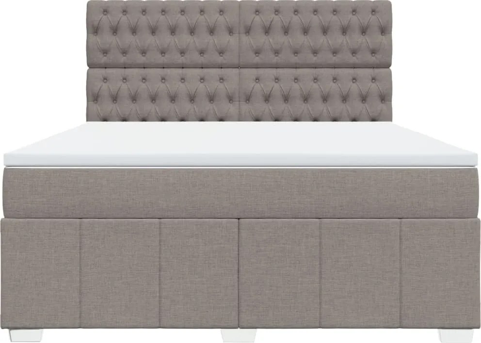 Box spring postel s matrací taupe 180x200 cm textil 3291758