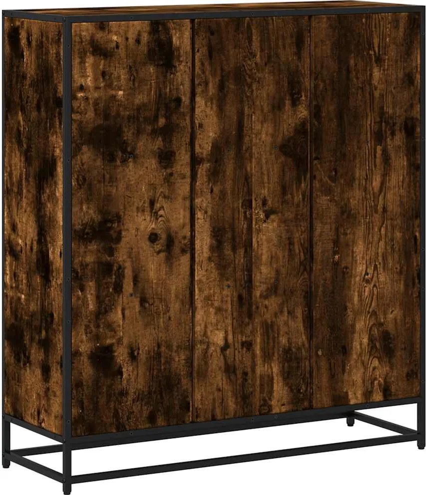 Knihovna kouřový dub 97,5x33x107,5 cm kompozitní dřevo a kov 3300862