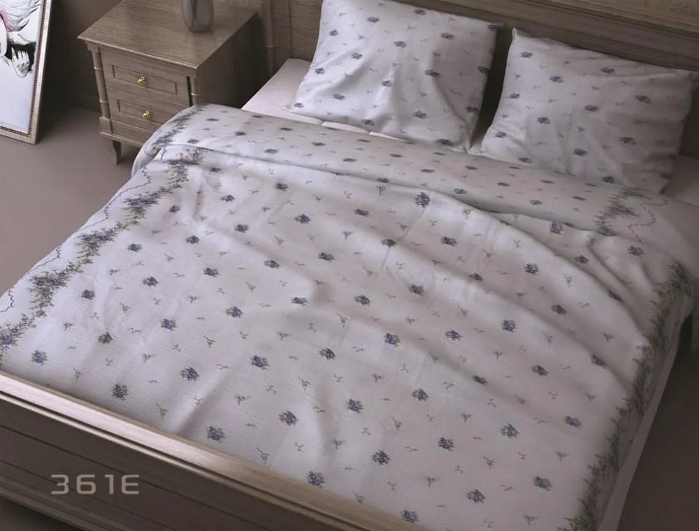 KARO Bavlněný povlak na polštář 40x40 361E bílé okraje modrý