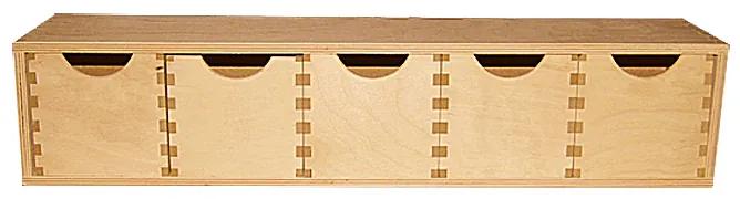 Šuplíková komoda, 12 × 57 × 13 cm, bříza