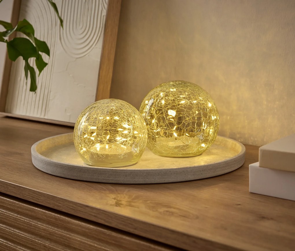 Tchibo - Skleněné koule s LED - barva: transparent