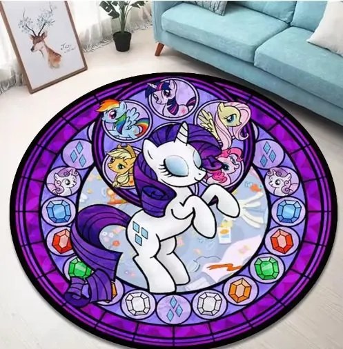 Koberec/předložka s motivem My Little Pony, 80 cm Varianta: Rarity (Color 19), Velikost: průměr 80cm