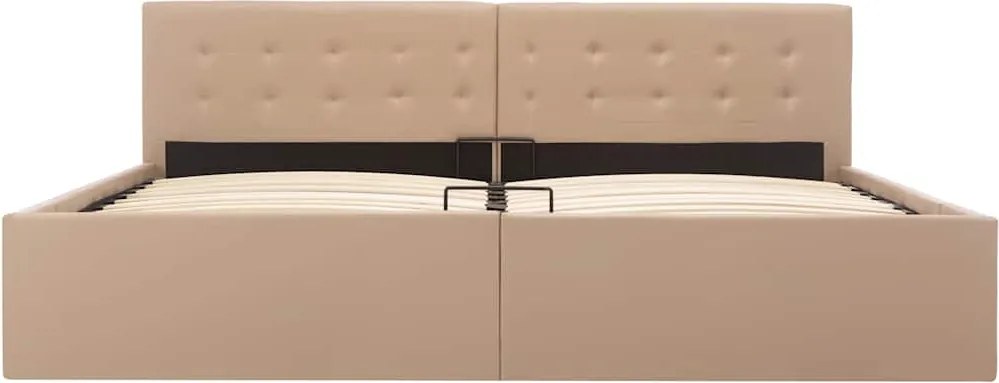 Rám postele s úložným prostorem cappuccino umělá kůže 180x200cm 285533