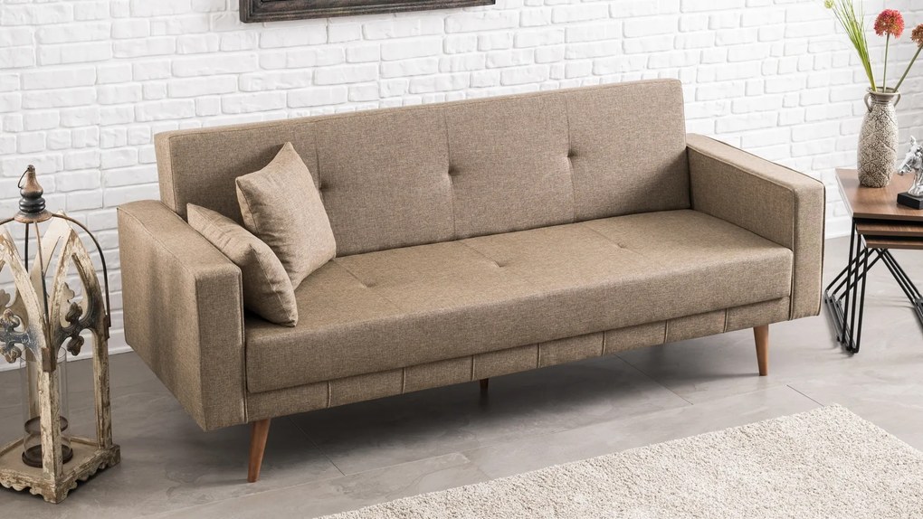 Hanah Home Rozkládací pohovka DUBLIN hnědá 825BLC1170