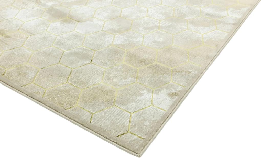 Béžový  koberec Ston Honeycomb Rozměry: 120x170 cm