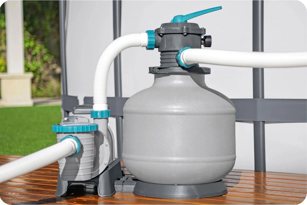 Bestway 58486 bazénové pískové čerpadlo s 11355 l/h a filtračními koulemi pro účinné čištění vody
