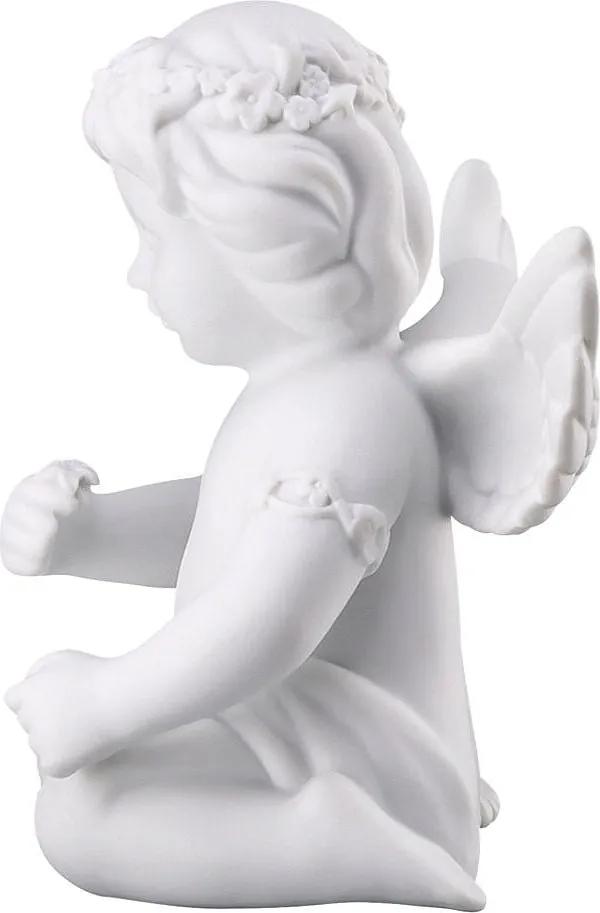 Figurka Classic anděl s věnečkem střední