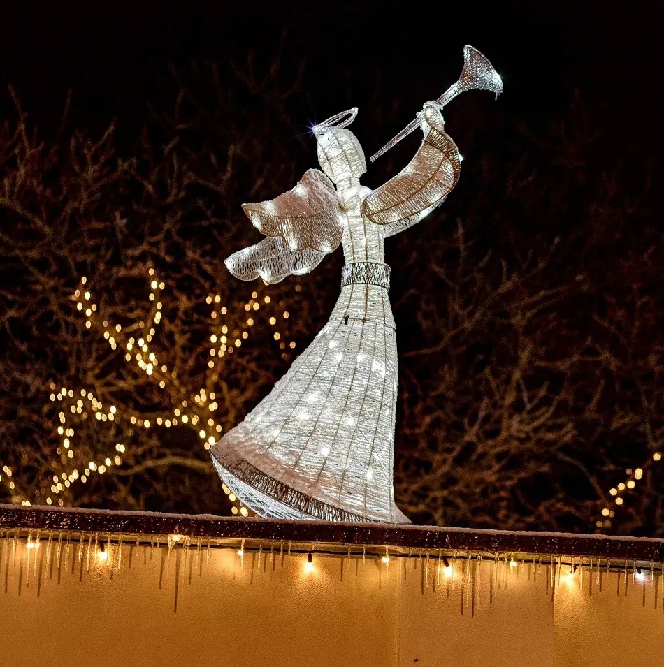 Náhradní LED řetěz pro anděla 3DA1, 120 ledově bílých diod s Flash efektem, bez trafa
