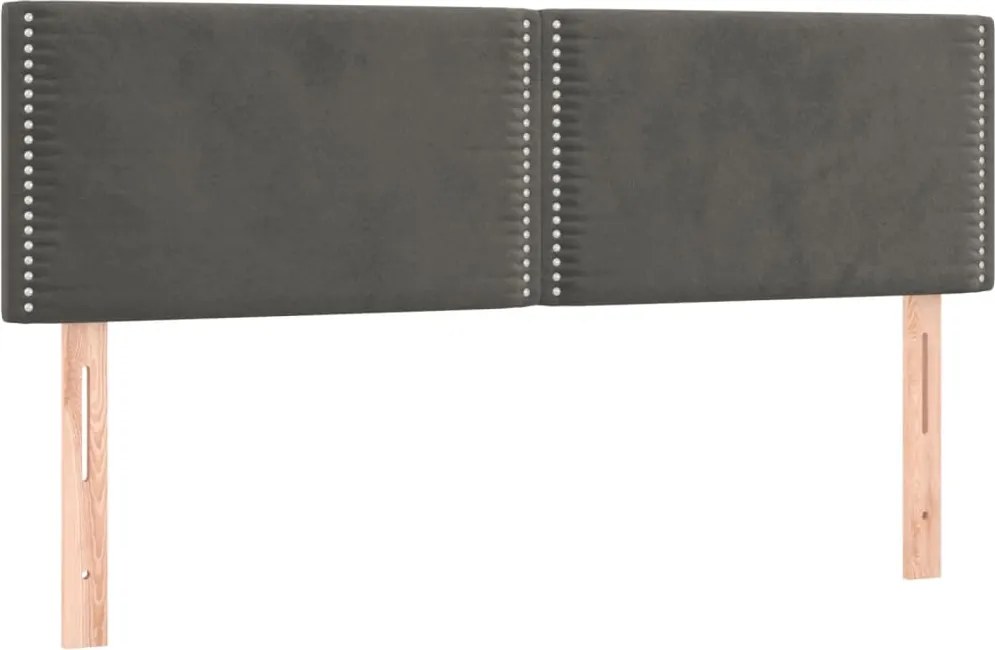 Box spring postel s matrací tmavě šedý 140 x 190 cm samet 3127428