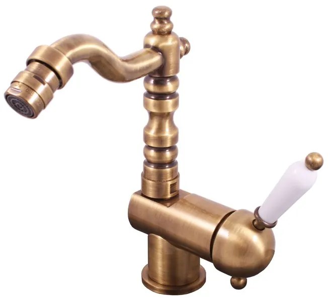Slezák - RAV Bidetová baterie bez výpusti LABE - L508.x/9SM, Stará mosaz (Bronz) Připojovací hadičky - závit: 1/2"