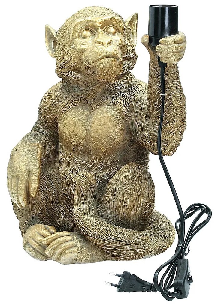 Stolní lampa Gold Monkey výška 36cm