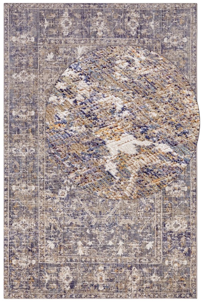 Hanse Home, Kusový koberec Cairo 105588 Port Said Cream Blue – na ven i na doma, 200x280, modrá, chodba / předsíň