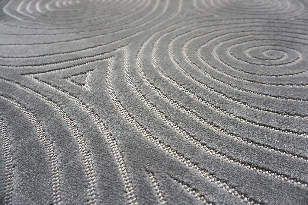 BE Koberec Zen Garden Collection 2404 GREY - šedý obdélníkový Rozměr: 200x290 cm
