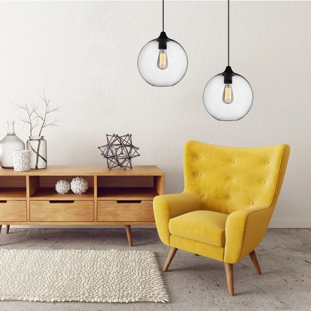 Toolight - Závěsné svítidlo E27 60W APP311-1CP, černá, OSW-00343