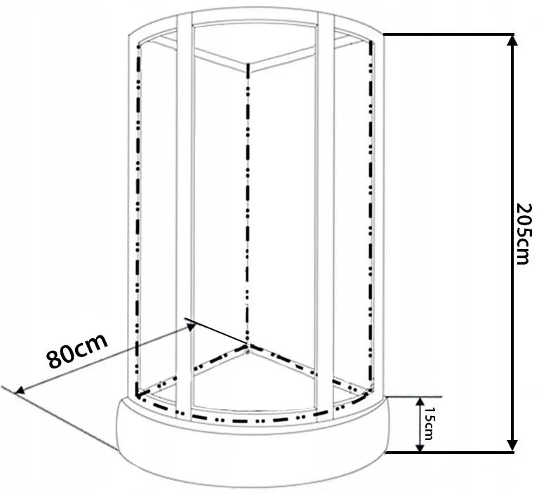 BPS-koupelny Sprchový box HYD-SB R305 80x80