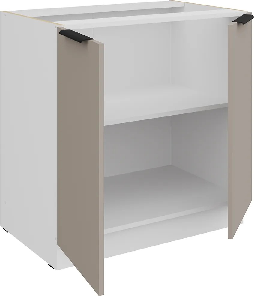 Kuchyňská linka ARIA lb | 270x230 cm | ANTI FINGERPRINT povrch | UNI dvířka | bílá/béžová