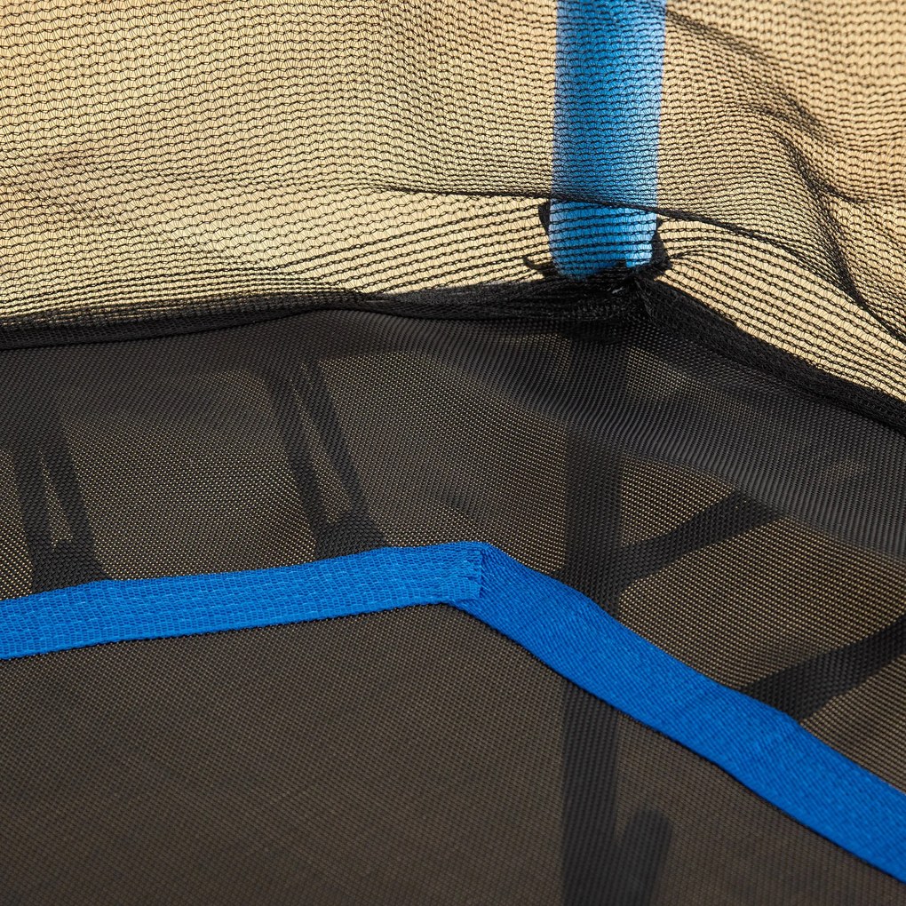 HOMCOM Dětská trampolína Ø163,5 cm, vnitřní trampolína s bezpečnostním síťovým krytem okraje gumové lano, dětská trampolína do 50 kg, pro děti 3-10 l…