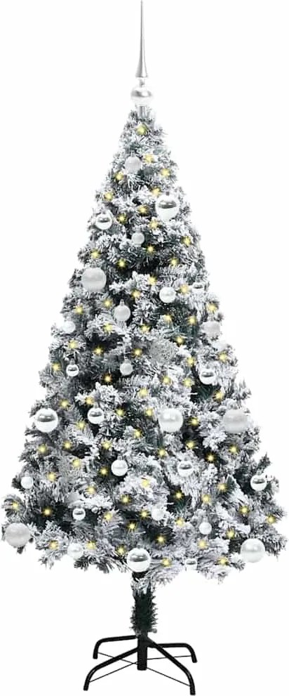 Umělý vánoční stromeček Bílá 150 cm PVC, ocel a plast 3396954