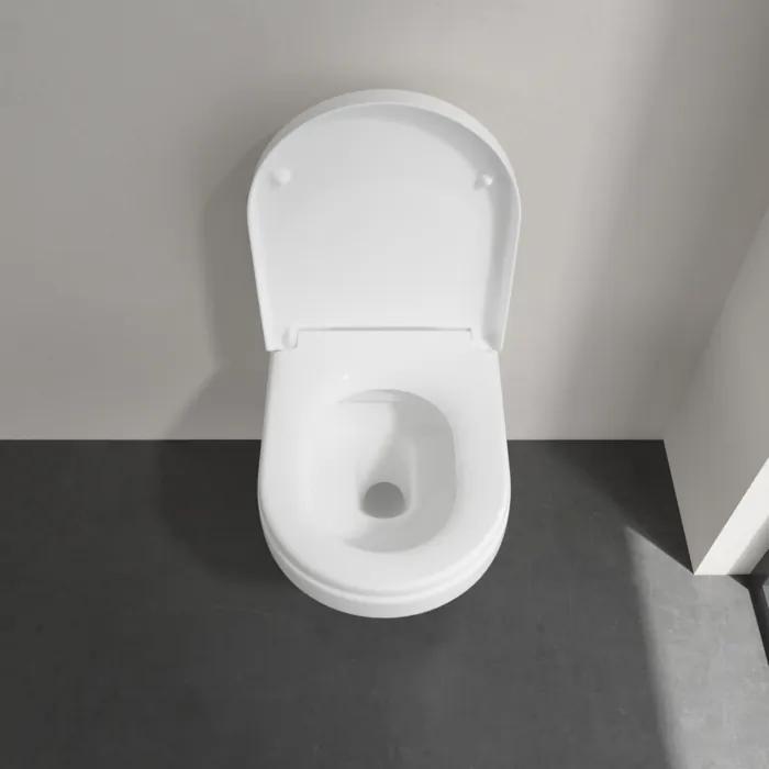 VILLEROY & BOCH Villeroy &amp; Boch ARCHITECTURA - Záchodové sedátko s poklopem, s funkcí QuickRelease a SoftClosing, bílá alpin 98M9C101