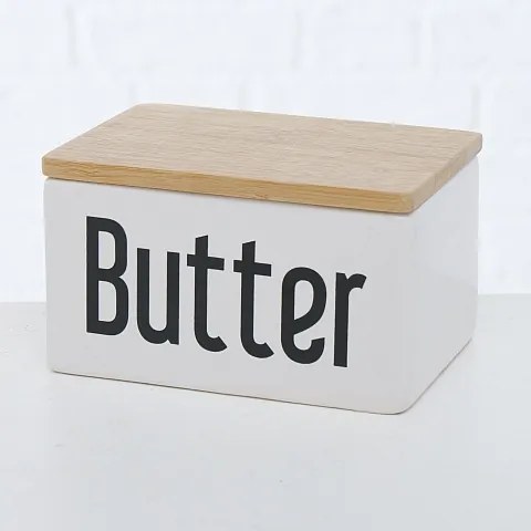 Keramická máslenka s nápisem Butter, La Almara