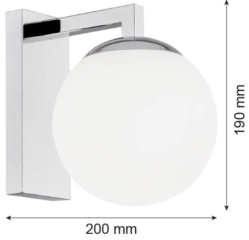 Argon 3735 - Nástěnná lampa ASPEN 1xE27/15W/230V lesklý chrom