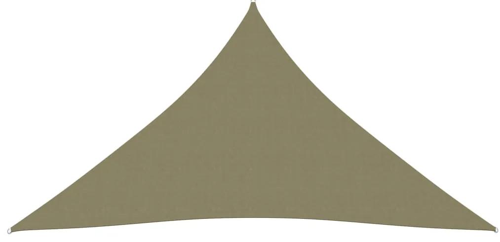 vidaXL Stínící plachta oxfordská látka trojúhelníková 5x6x6 m béžová