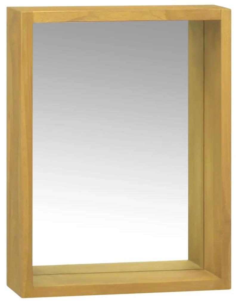 Zrcadlová skříňka 30 x 10 x 40 cm masivní teakové dřevo - Default Title
