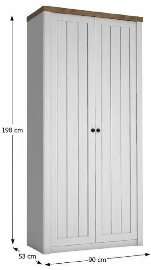 Kondela Skříň S2D, sosna Andersen / dub lefkas, PROVANCE
