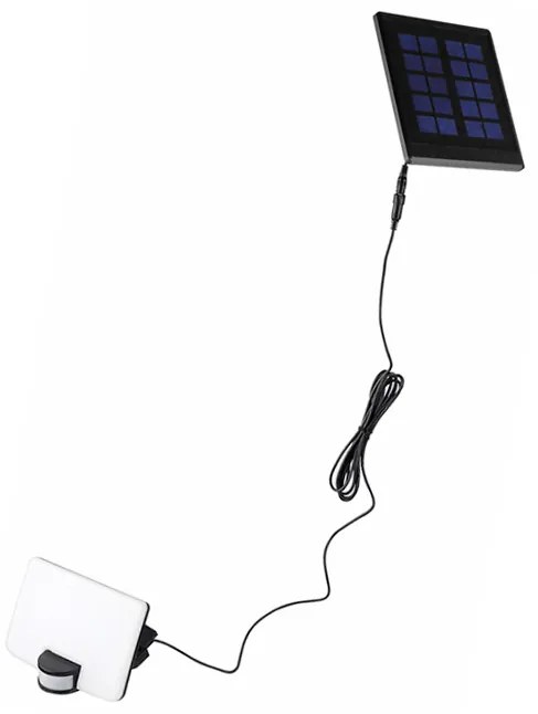 Solární svítidlo s PIR senzorem, 11W, IP54, PW (neutrální bílá)