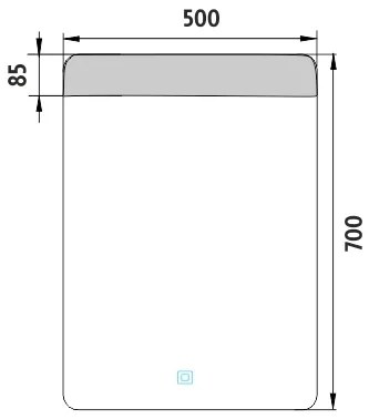 Nimco LED zrcadlo 500x700 s dotykovým senzorem - ZP 23001V