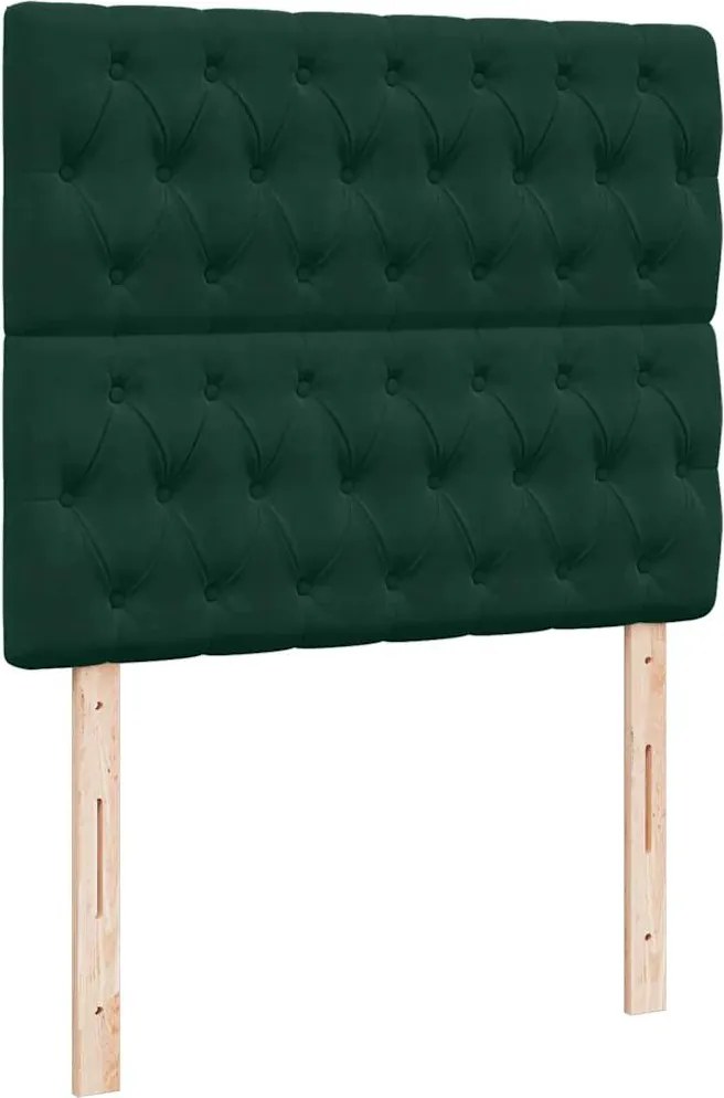Box spring postel s matrací tmavě zelená 120x190 cm samet 3293167