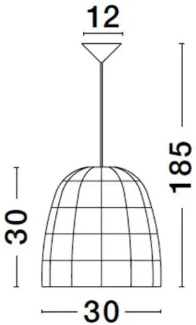 Rustikální lustr Marlo C 30 Ratan