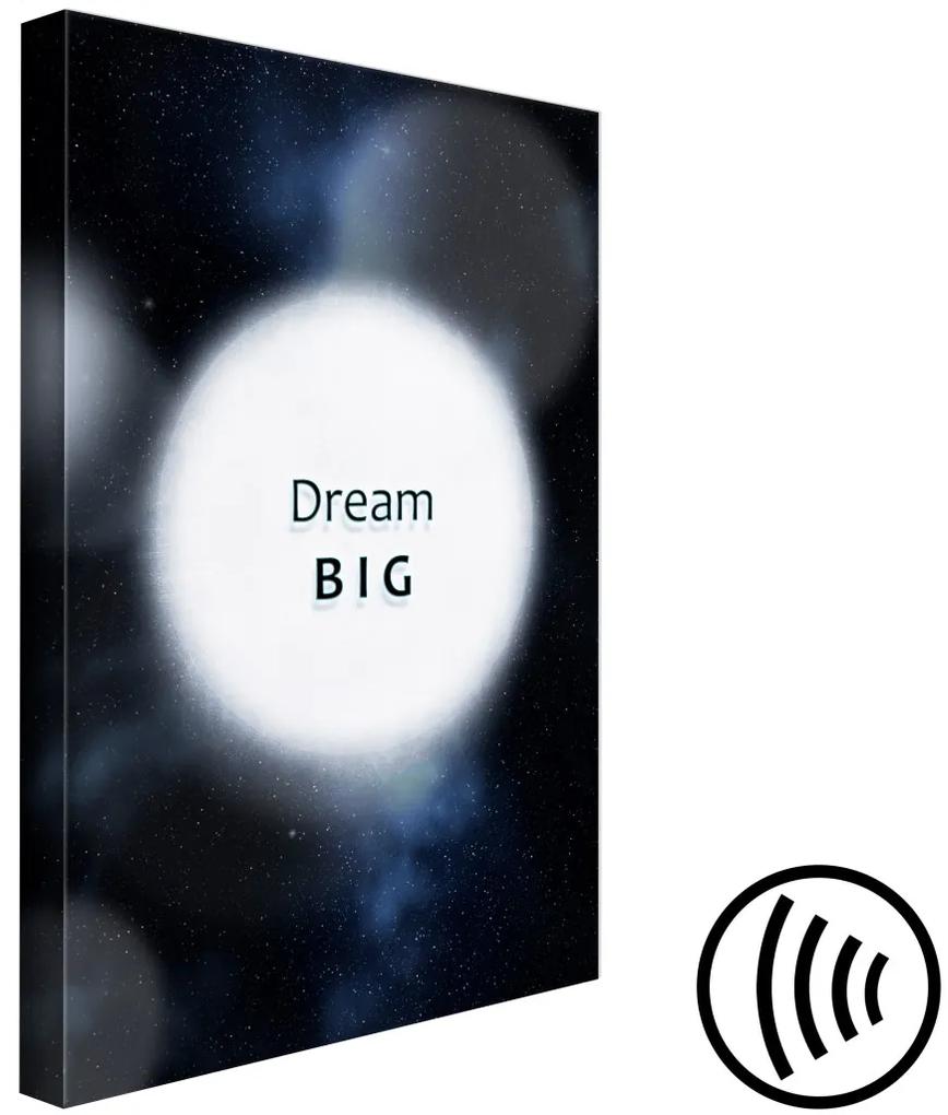 Obraz Hvězdy na tmavé obloze (1-dílný) - anglický nápis Dream Big