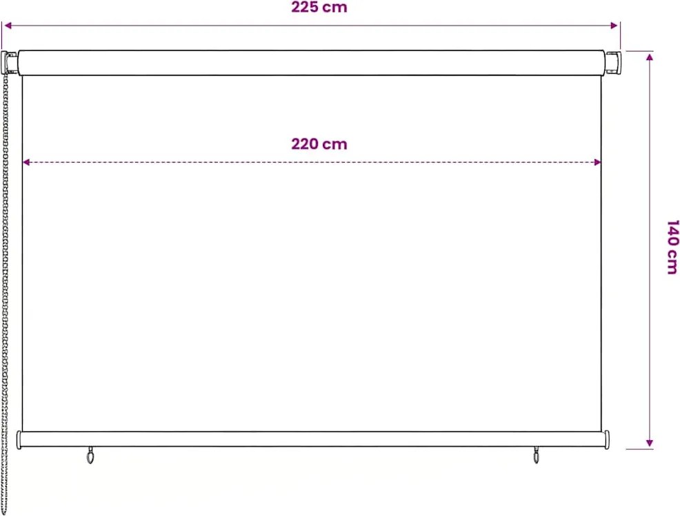 Venkovní roleta 225 (Š) x 140 (V) cm tmavě zelená HDPE 312817