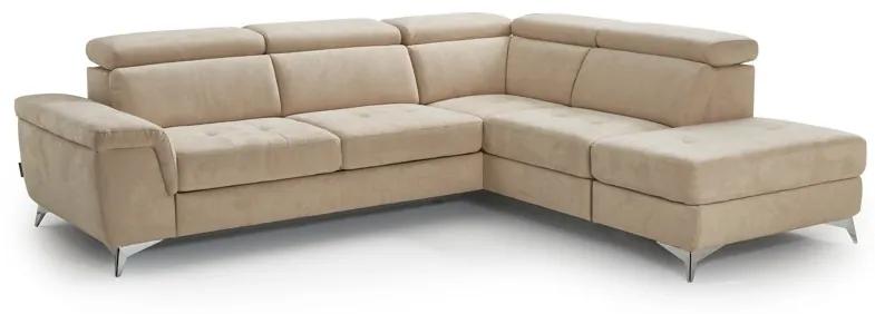 Pregio Italia sofa&relax Rozkládací pohovky Bright Provedení: 2 místná rozkládací + lehátko maxi s úložným prostorem, Vzorník látek: tekno fibra 31 bordeaux
