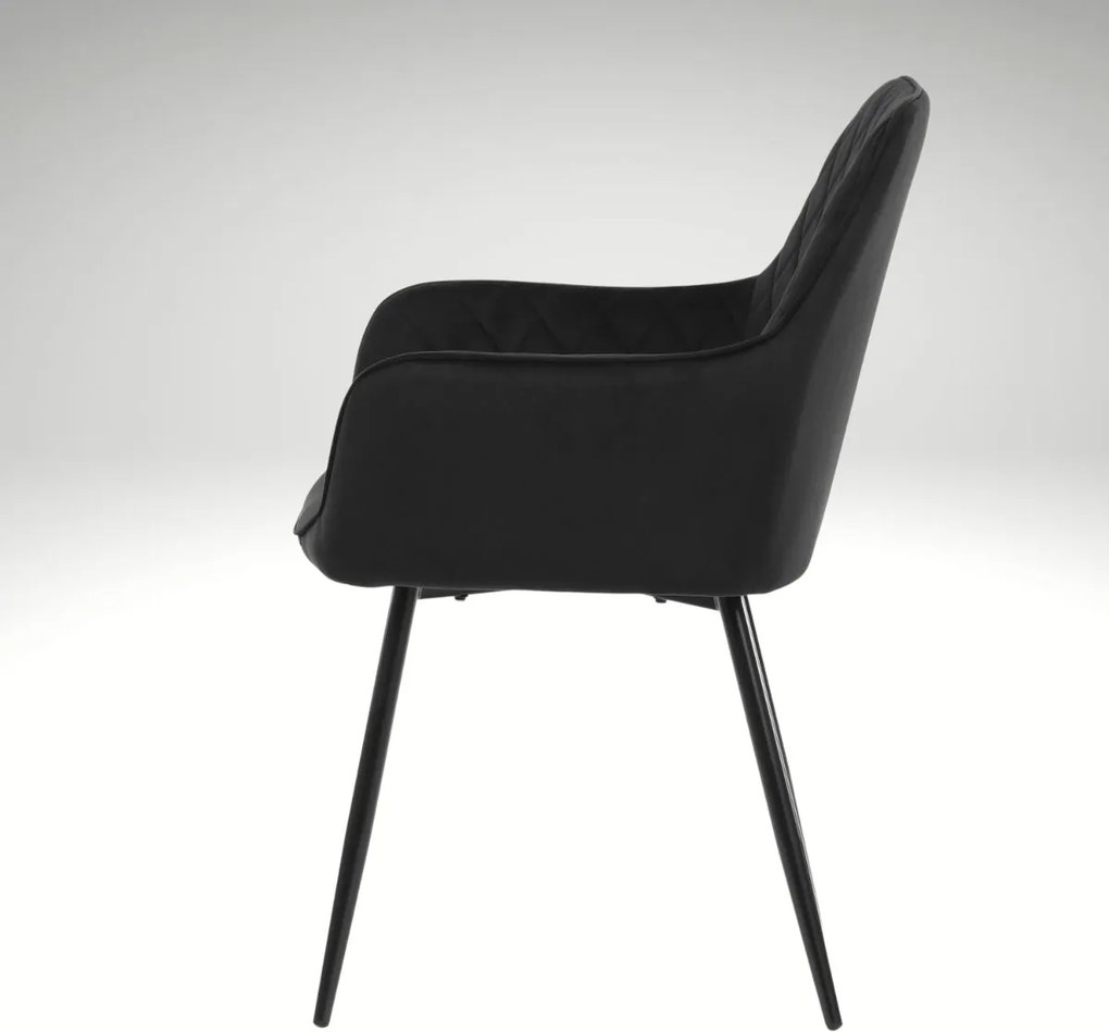 Vikio Jídelní set pro 8 osob 180x90 cm soft dub noha X černá židle s područkami VJS228-8C