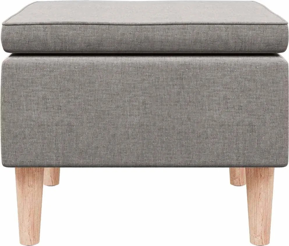 Stolička s dřevěnými nohami taupe textil 329454