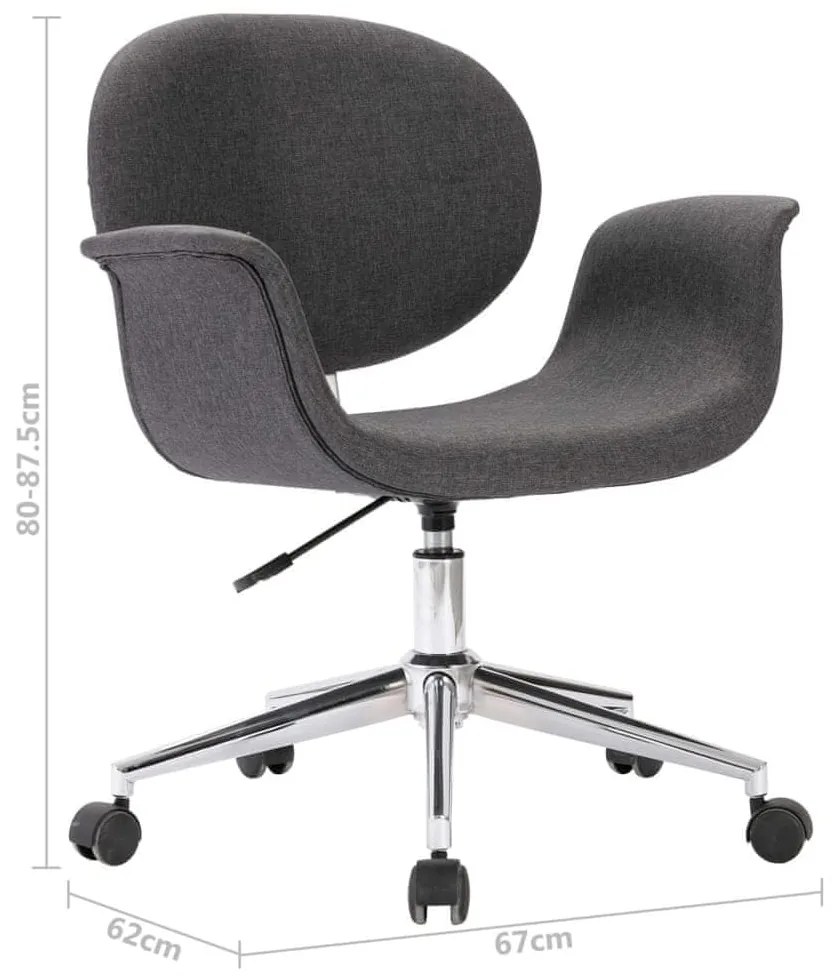 Petromila Otočná kancelářská židle šedá textil