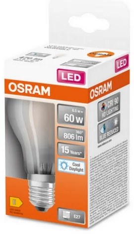 LED žárovka E27 OSRAM CLA 3,4W (40W) teplá bílá (2700K) stmívatelná