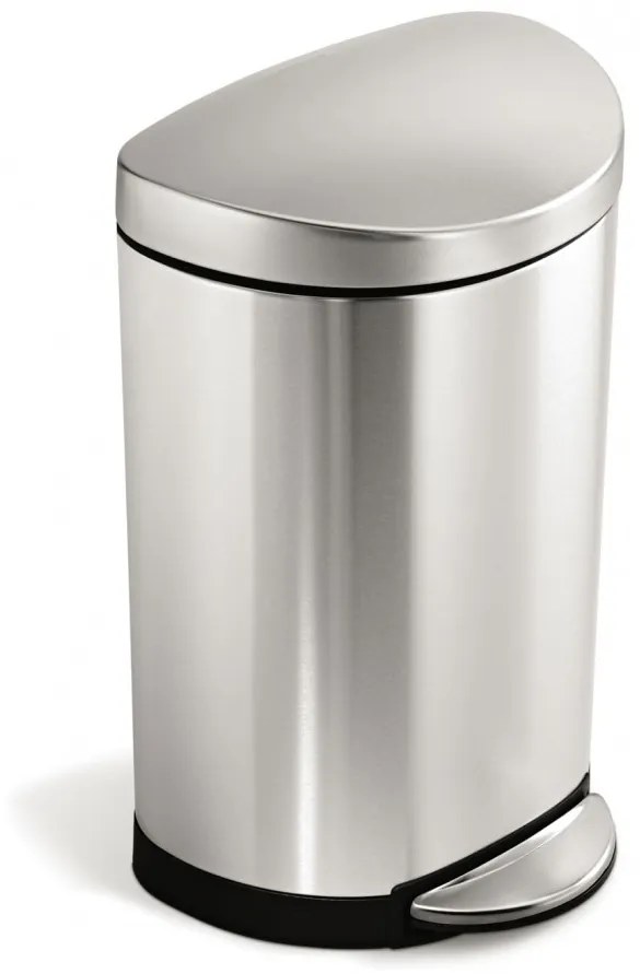 Simplehuman pedálový odpadkový koš 10L,půlkulatý,matná nerez,CW1833