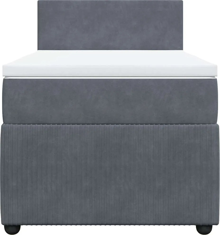 Box spring postel s matrací tmavě šedá 80 x 200 cm samet 3289885